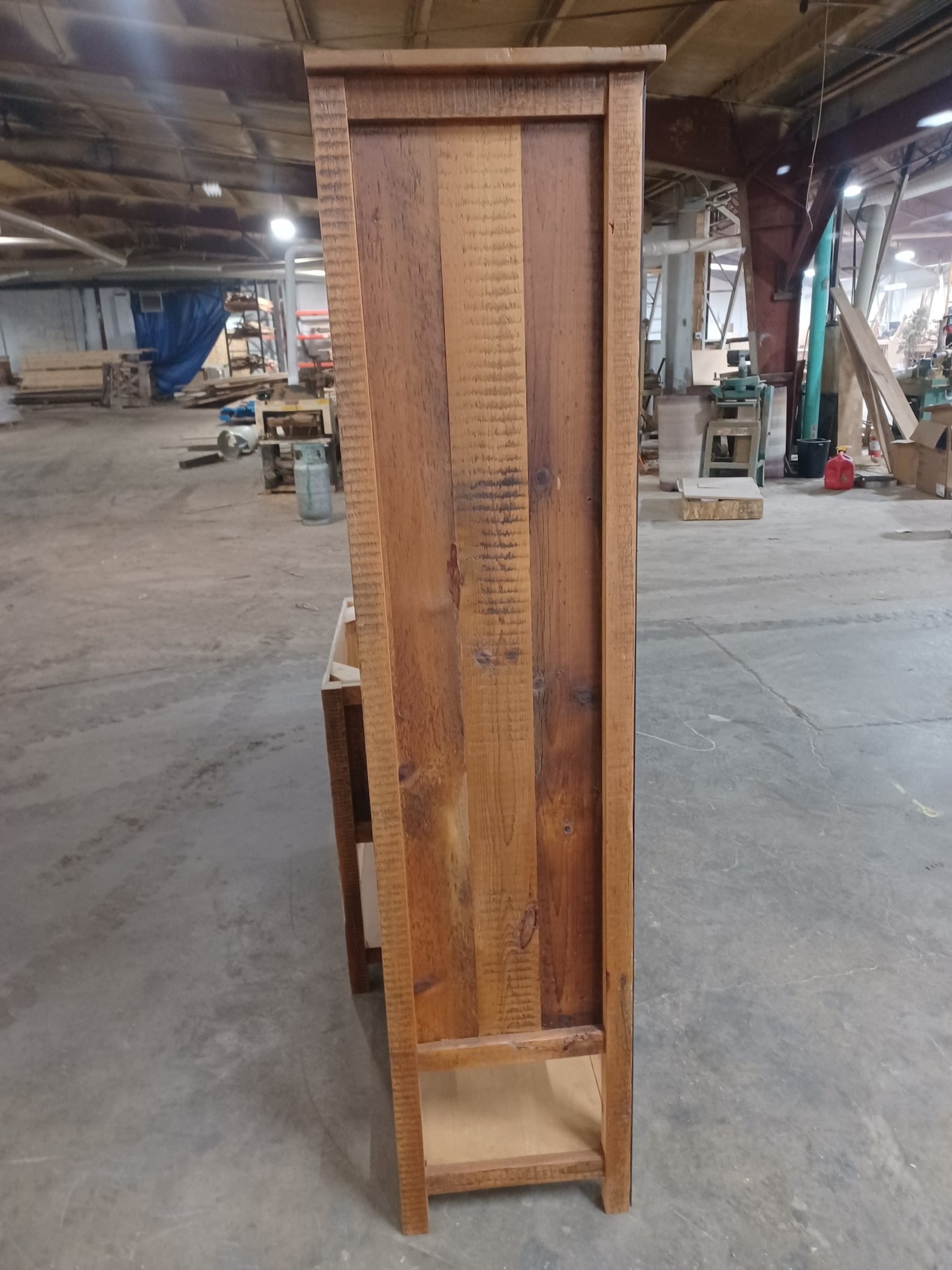 Rustic Linen Cabinet With Glass Door and Metal Made of - Etsy