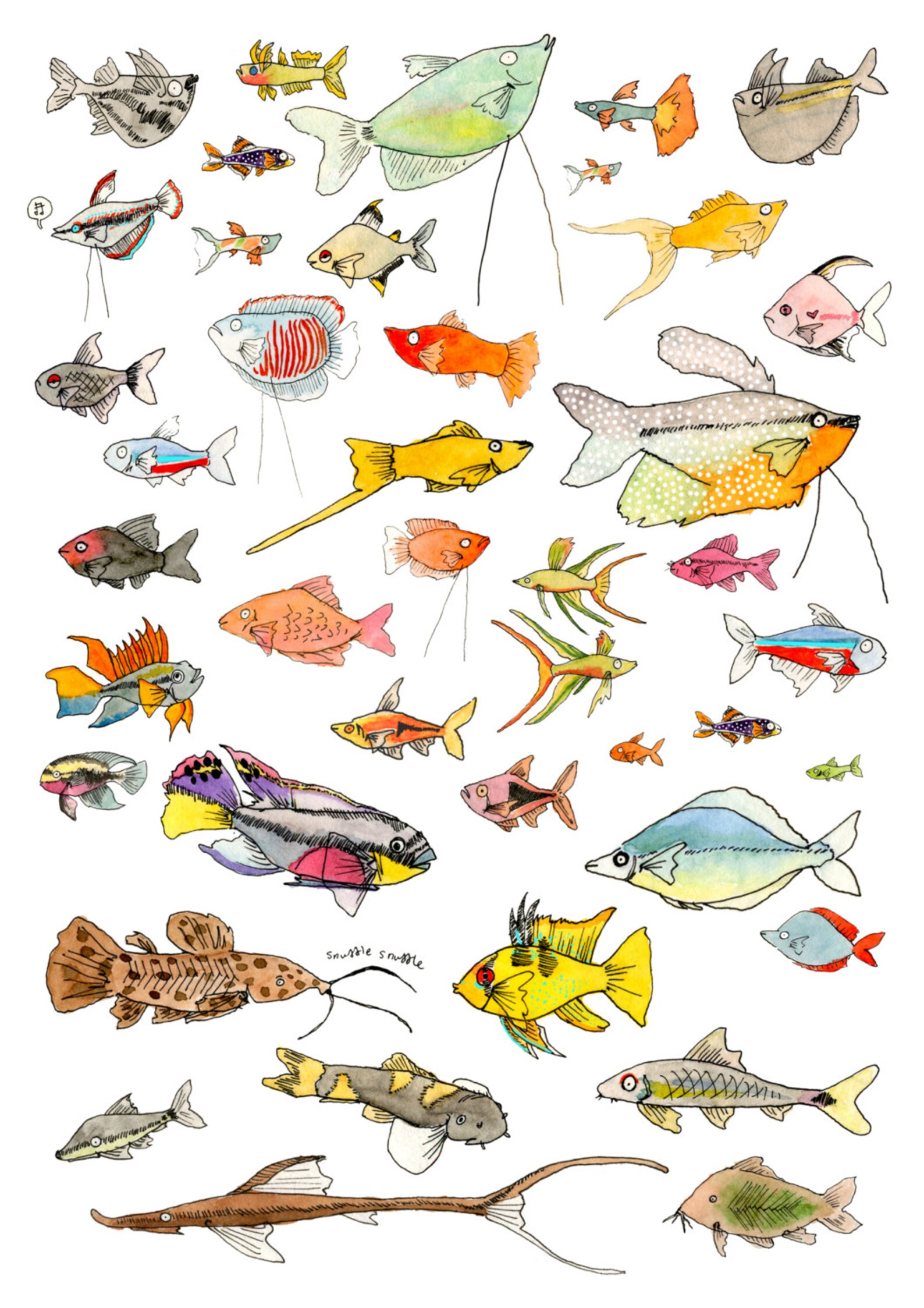 Good Community Fish Poster a3-sized - Etsy