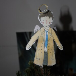 Tree-topper Castiel, Christmas Decoration (cut-out) - Etsy