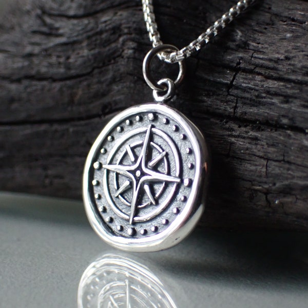 Compass Rose Pendant - Etsy