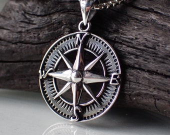 Compass Rose Pendant - Etsy