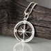 Sterling Silver Compass Rose Pendant - Etsy