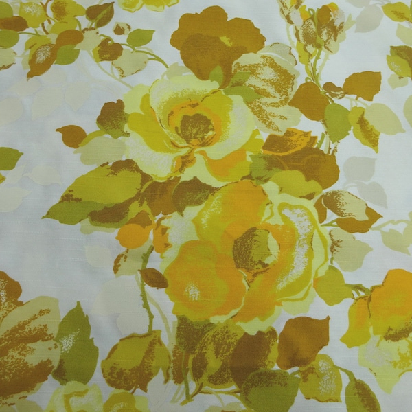 Yellow Rose Fabric - Etsy
