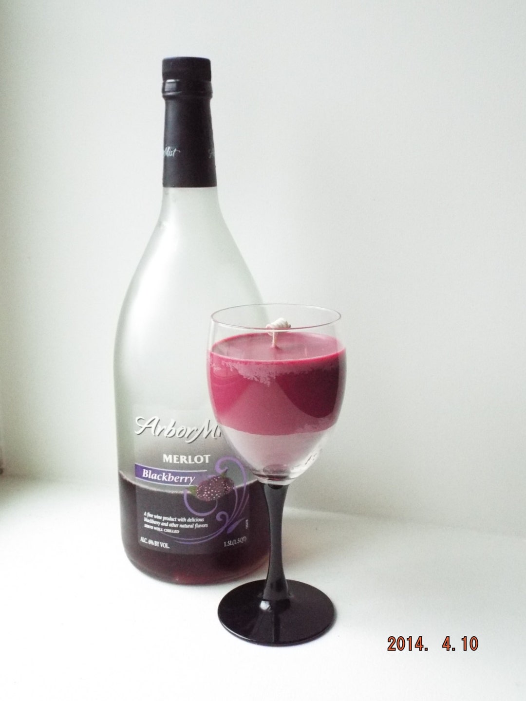 Merlot Wine Glass Candle - Etsy