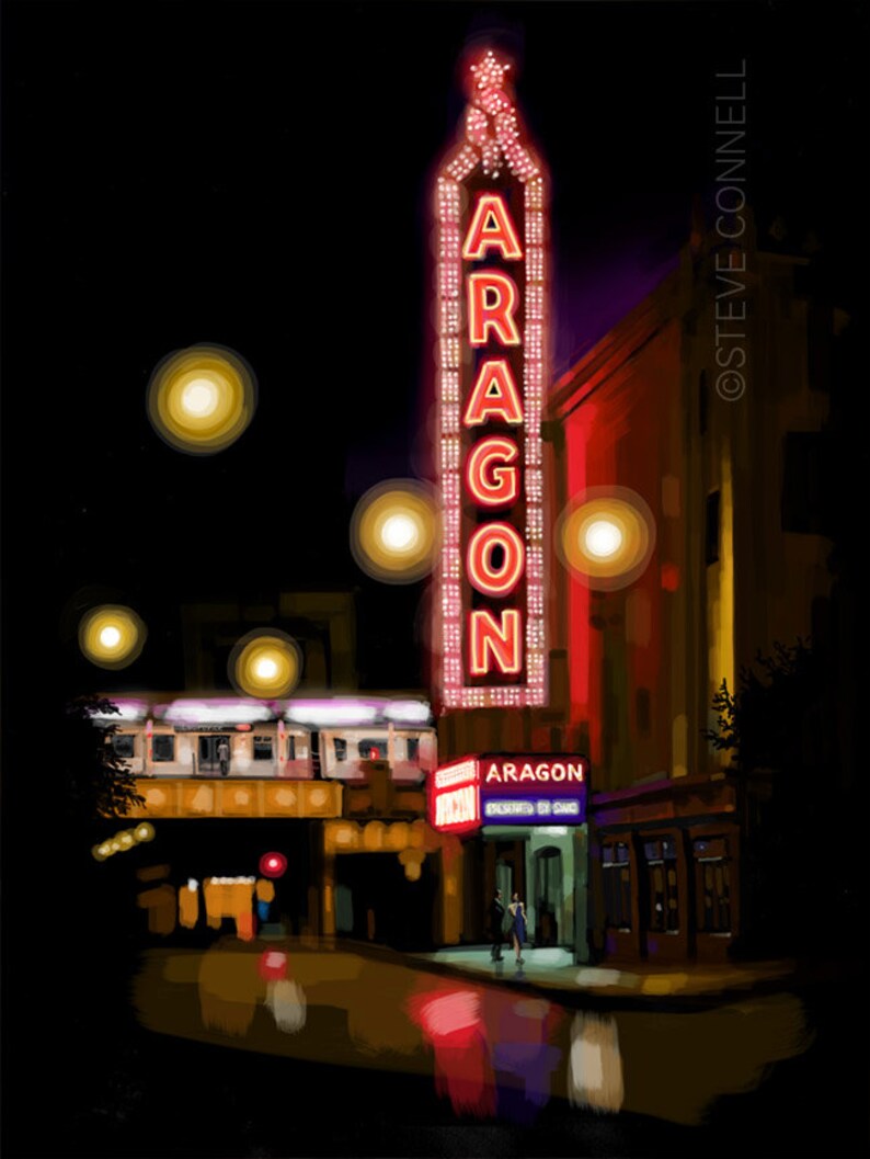 Chicago Art - Aragon Ballroom - Painting of a Piece of Chicago History ...