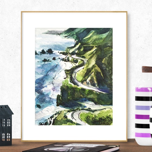 Mcway Falls Big Sur California Coast Art Print - Etsy