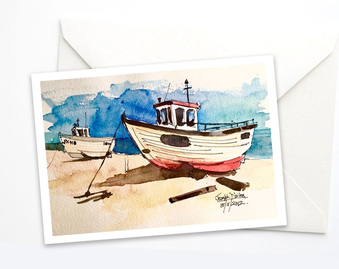 Fishing Card: Add Your Text + Name ~5 Designs to Choose From~inside ...
