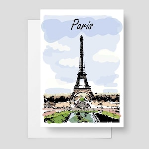 Paris Card, Paris Greeting Card, Paris Notecard, French Card, Paris ...