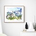 Northern Italy Print, Watercolor Art Print, Italian Alps Art, Italy ...