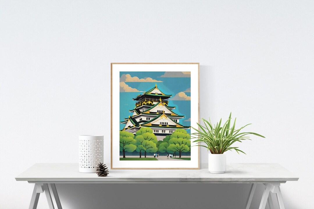 Osaka Castle Wall Art, Japanese Castle Print, Japan Print, Travel ...