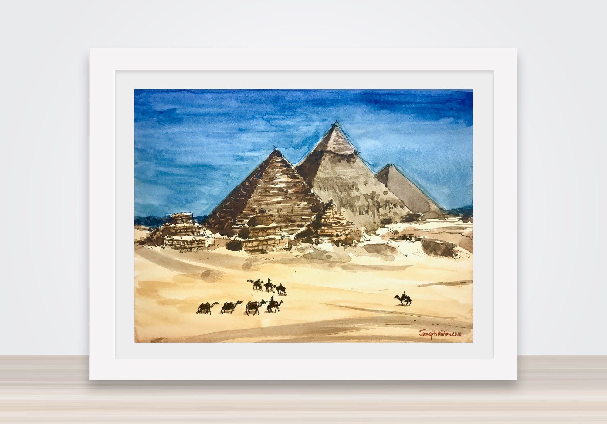 Egyptian Pyramids Painting