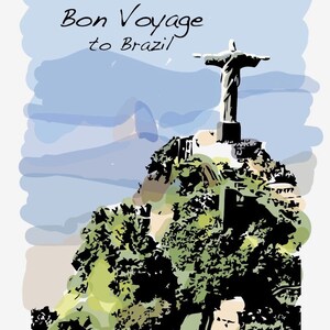 Brazil Travel Greeting Card, Rio De Janeiro Card, Brazilian 5x7 Card ...