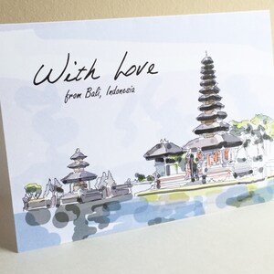 Bali Greeting Card, Travel Greeting Card, Indonesia Card, 5x7 Blank ...