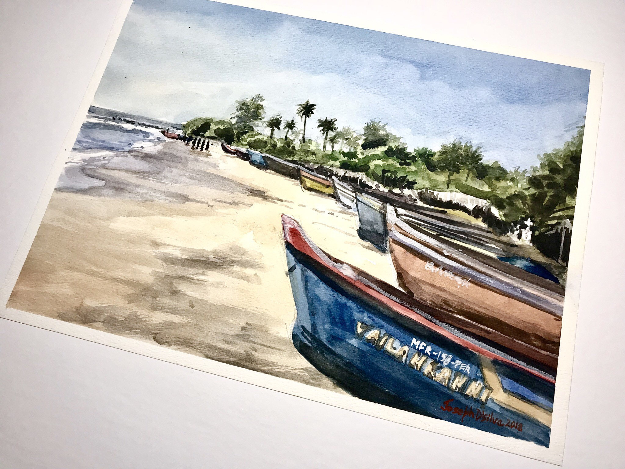 Sunny Goan Beach / Watercolor Painting / Goa India - Etsy Canada