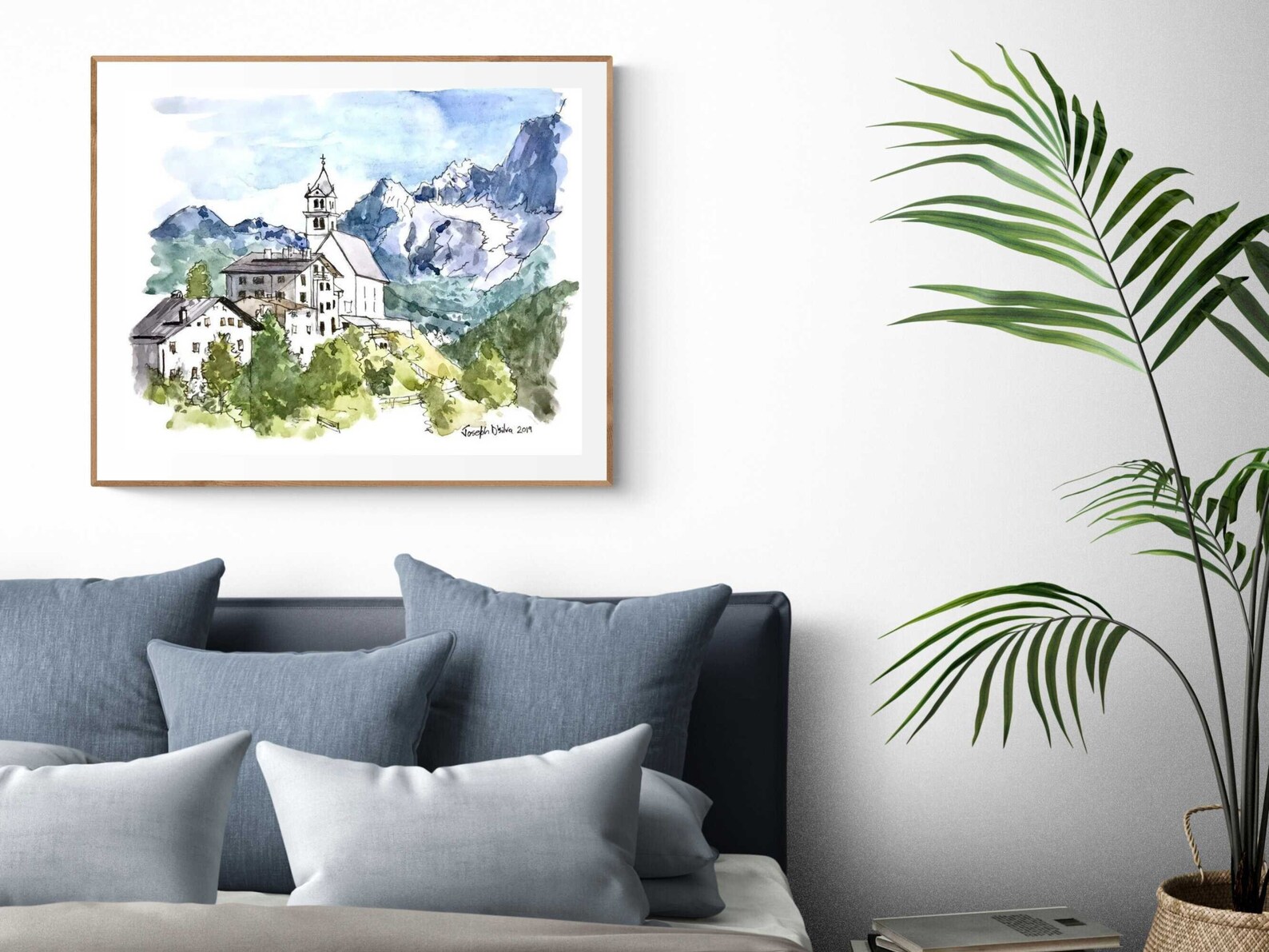 Northern Italy Print, Watercolor Art Print, Italian Alps Art, Italy ...