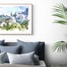 Northern Italy Print, Watercolor Art Print, Italian Alps Art, Italy ...