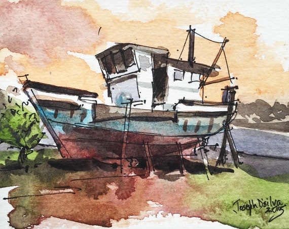 India Art Fishing Boats