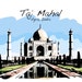 Taj Mahal Notecard India Travel Greeting Card Greeeting - Etsy