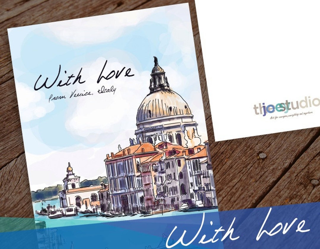 Italy Greeting Card, Venice Card, Travel Greeting Card, Birthday Card ...