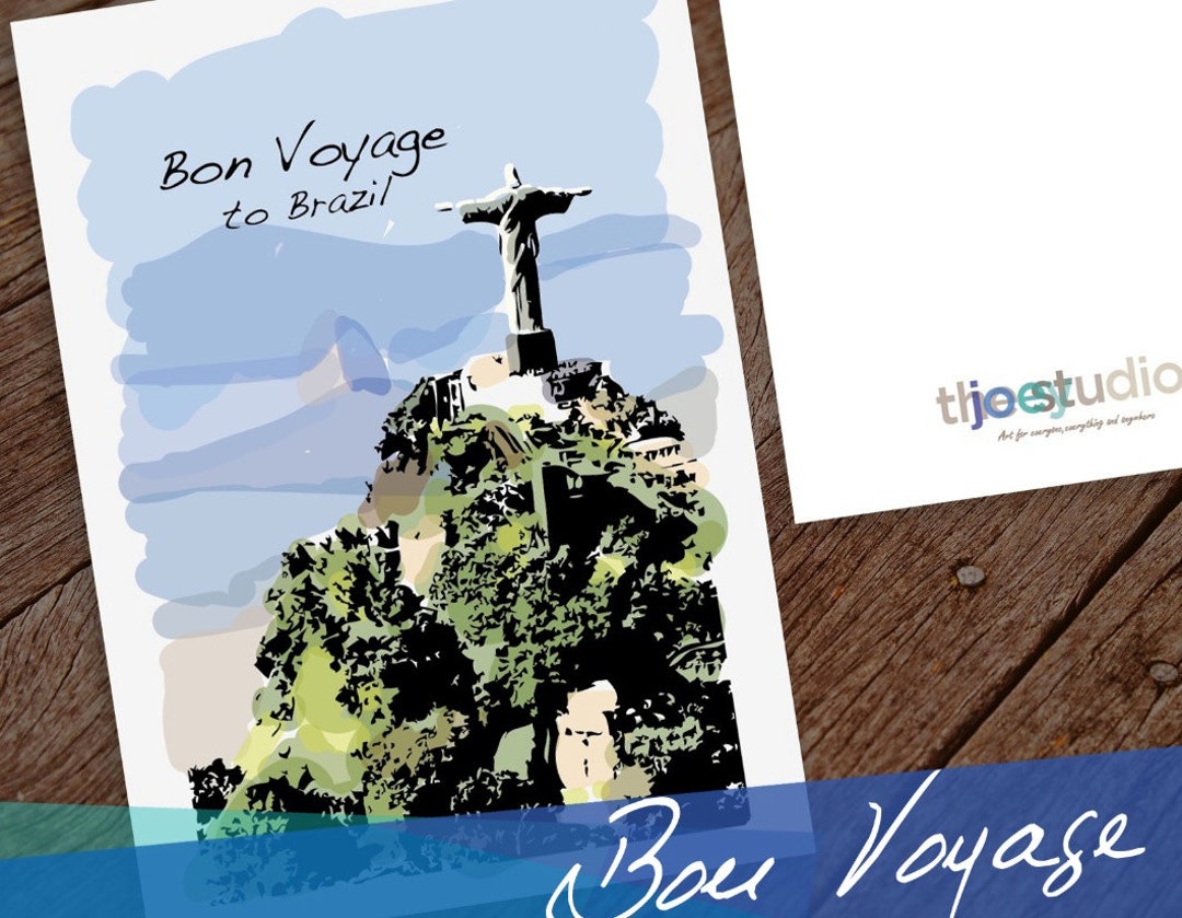 Brazil Travel Greeting Card, Rio De Janeiro Card, Brazilian 5x7 Card ...