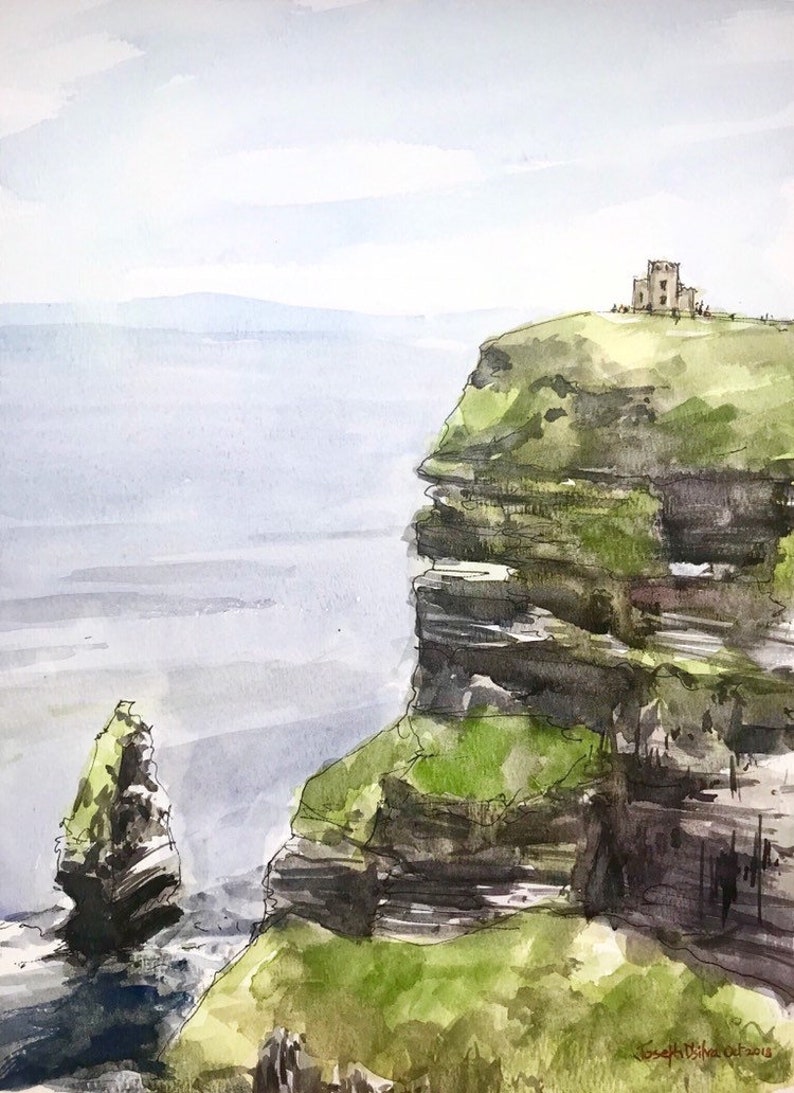 Ireland Wall Art, Cliffs of Moher Print, Irish Art, Ireland Print ...