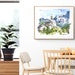 Northern Italy Print, Watercolor Art Print, Italian Alps Art, Italy ...