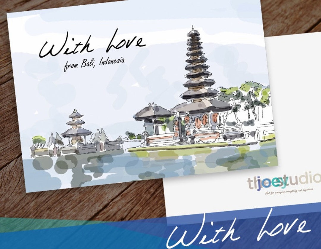 Bali Greeting Card, Travel Greeting Card, Indonesia Card, 5x7 Blank ...