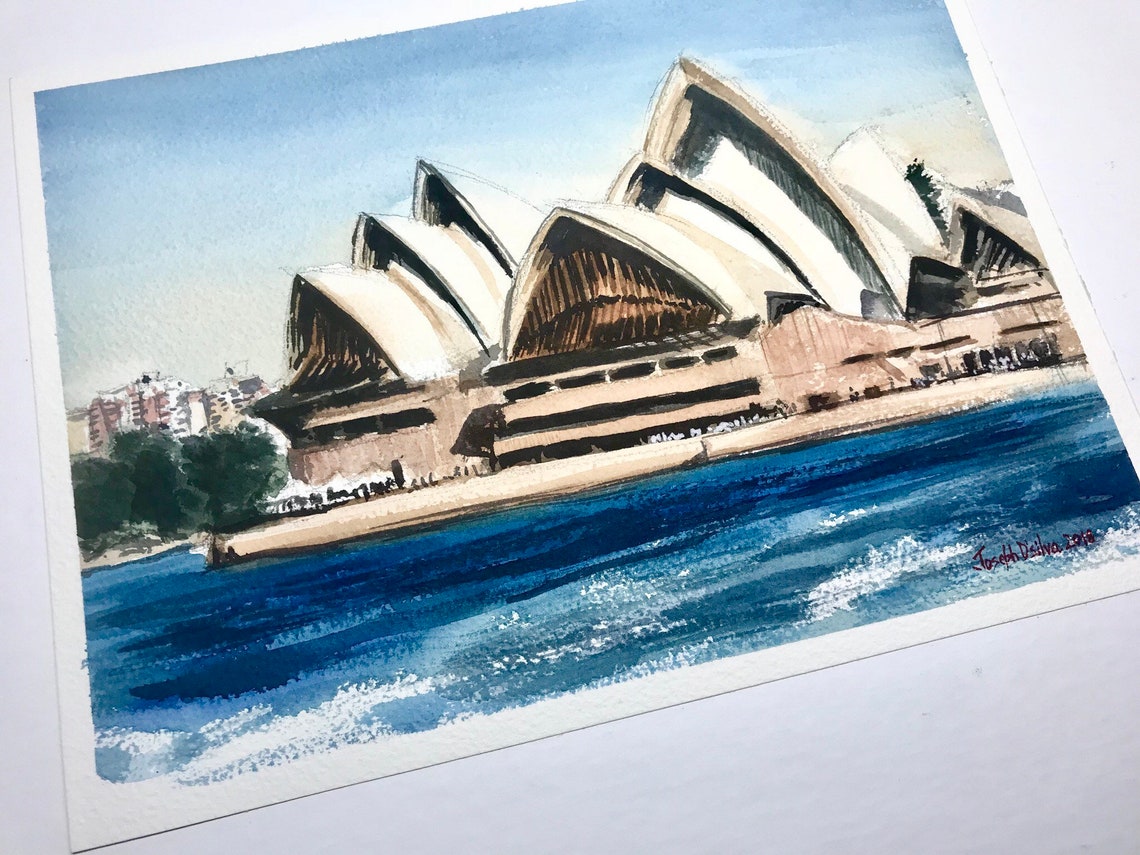 Sydney Opera House / Watercolor Painting / Australian Art - Etsy