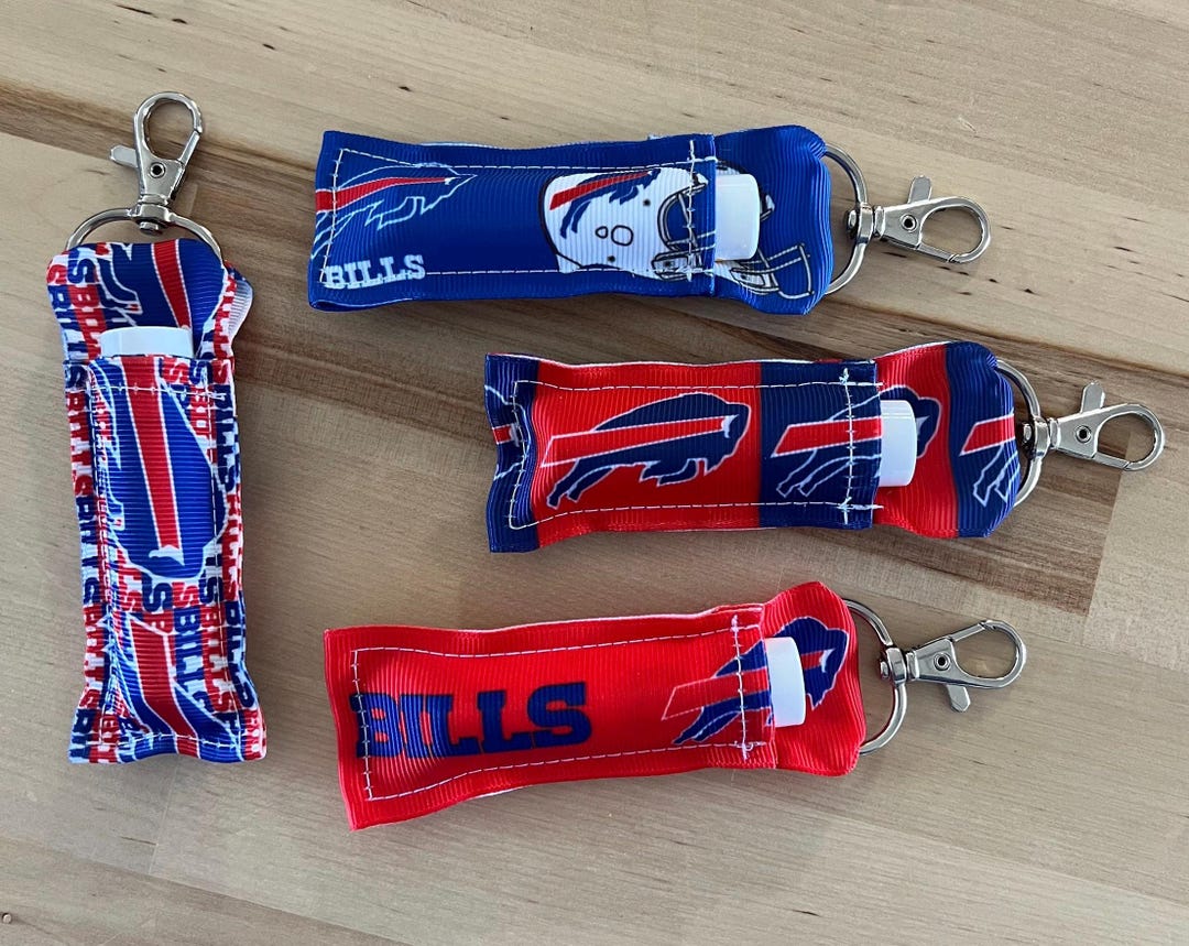 Buffalo Bills Key Fobs (short and Long), Lip Balm Holder for Keychain ...