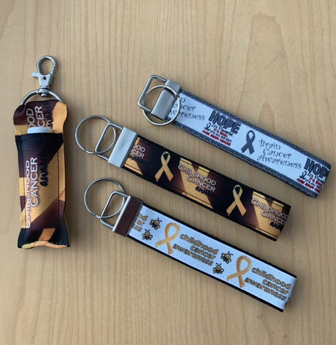 Childhood Cancer Awareness Key Fobs and Lip Balm Holders: 20% of ...