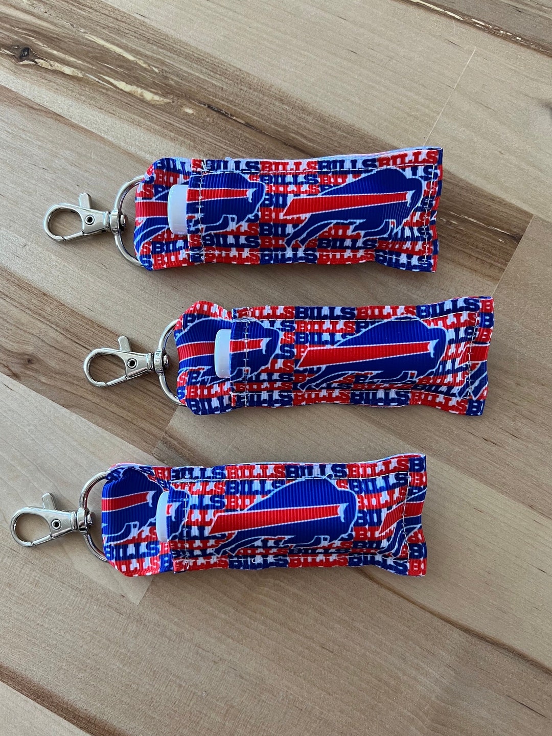 Buffalo Bills Key Fobs short and Long, Lip Balm Holder for Keychain ...