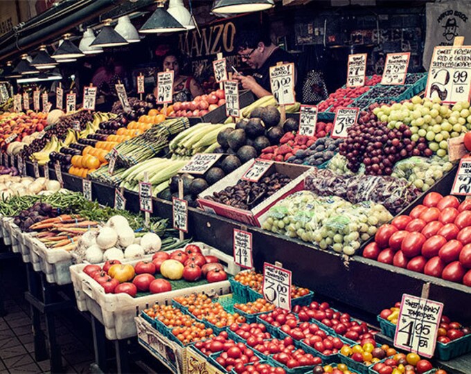 Food Image Seattle Photo Pike Place Market Vegetable Stand - Etsy