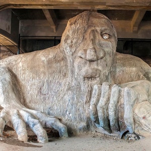 Troll Sculpture Image, Seattle Photo, Bridge Troll Picture - Etsy
