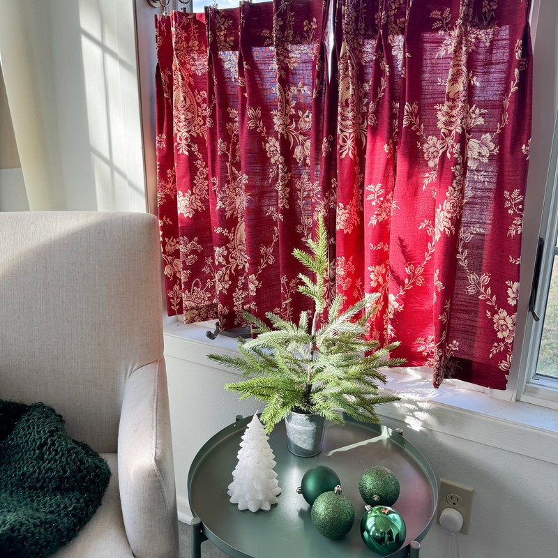 Red Kitchen Curtains - Etsy