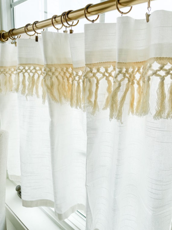 Cortinas Cafe Blancas