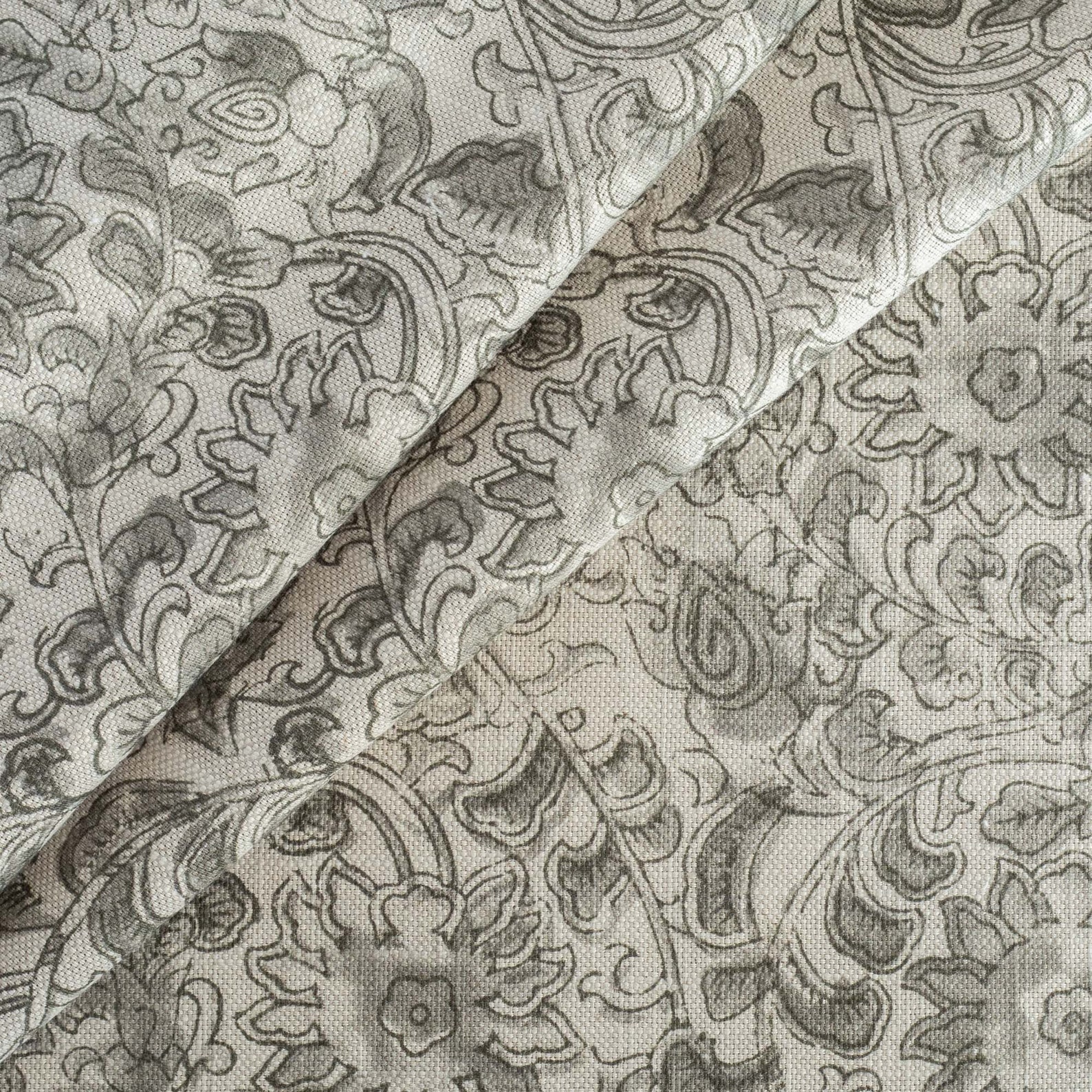 1 Pair of Beautiful Soft-grey Block Print Style Pattern - Etsy