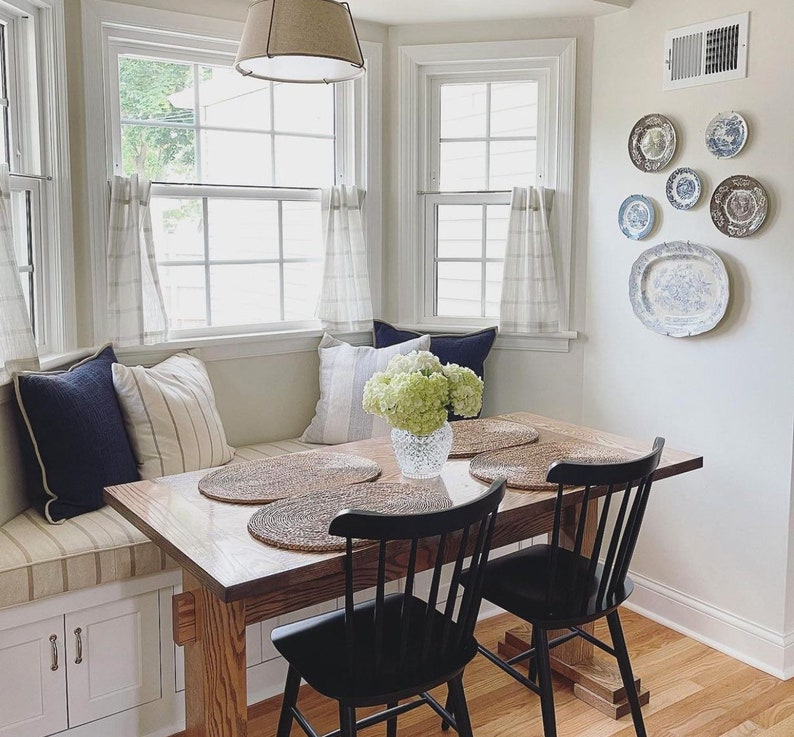 Beautiful Window Pane Plaid Cafe Curtain for Your Kitchen - Etsy