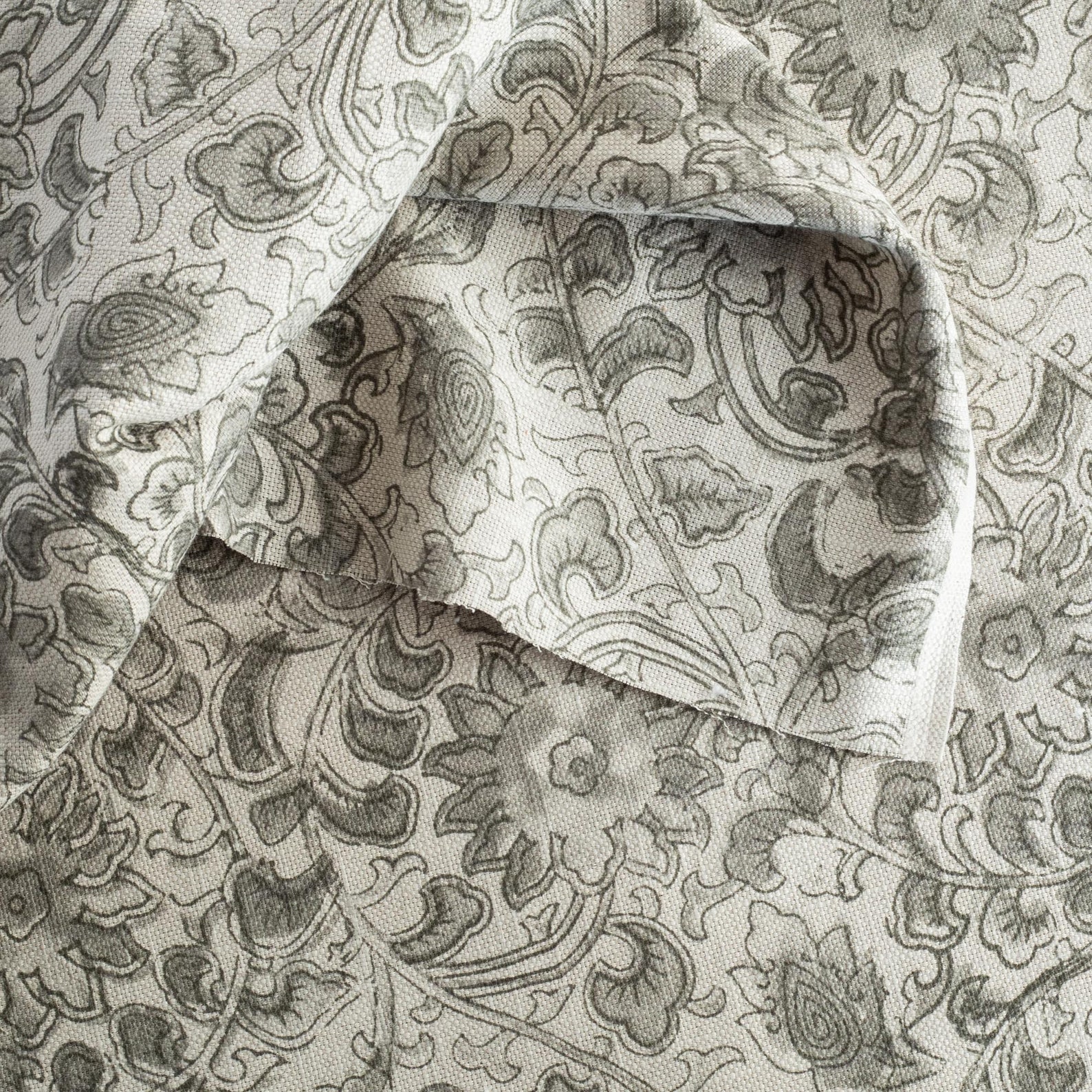 1 Pair of Beautiful Soft-grey Block Print Style Pattern - Etsy