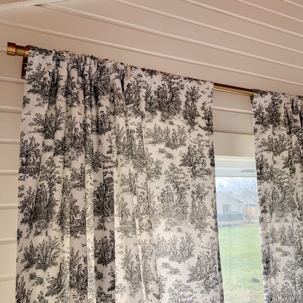 Toile Curtains - Etsy