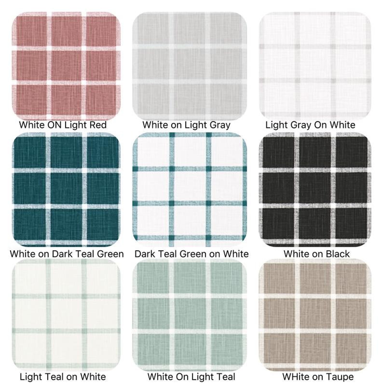 Beautiful Window Pane Plaid Cafe Curtain for Your Kitchen - Etsy