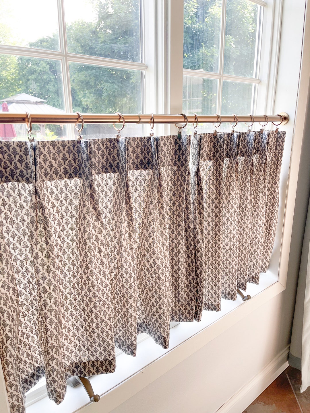 This Lacefield Block Printed Cafe Curtain. Perfect Neutral Pallet ...