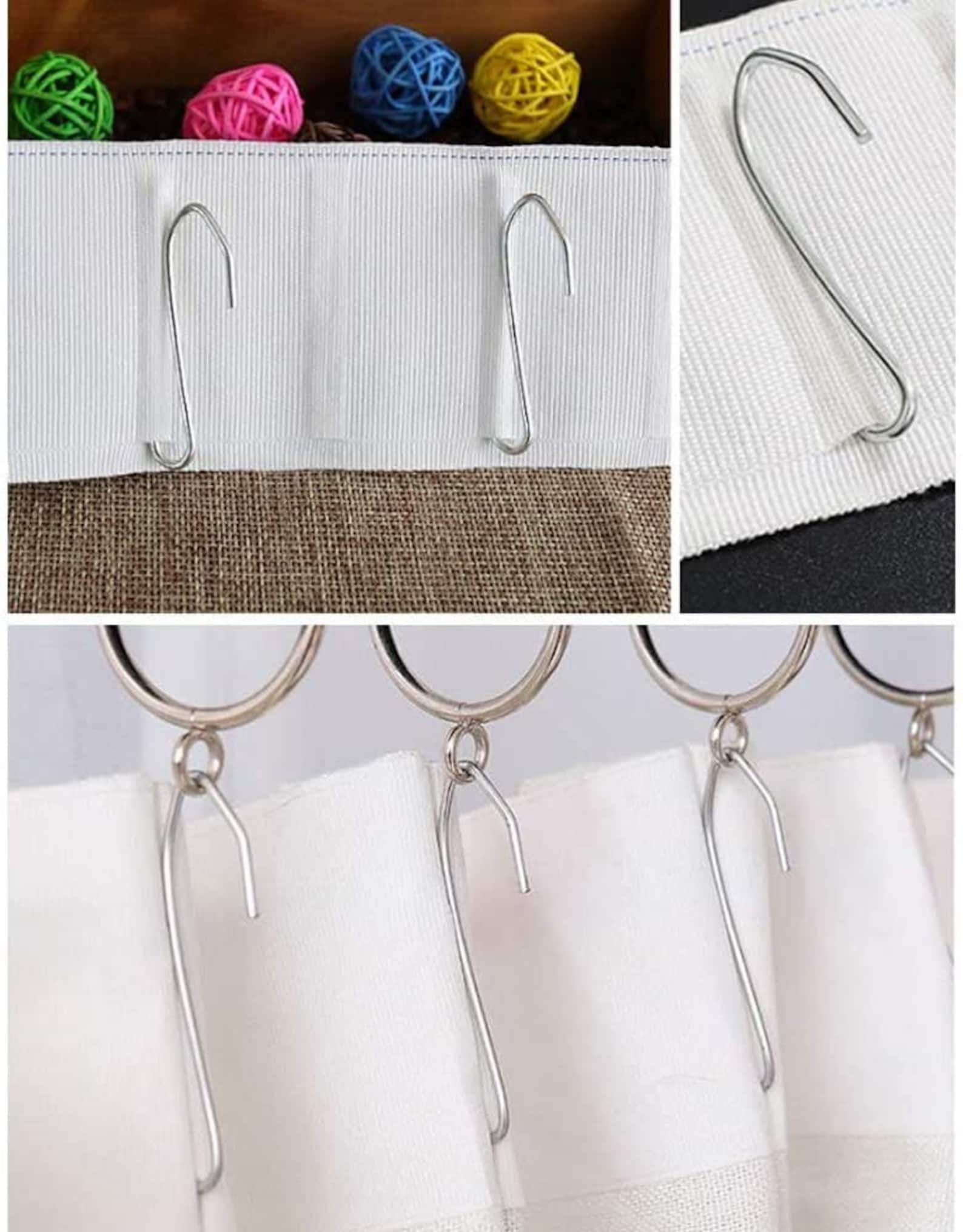 Drapery Header Tape With Pre-installed Hooks for Curtain Rings - Etsy