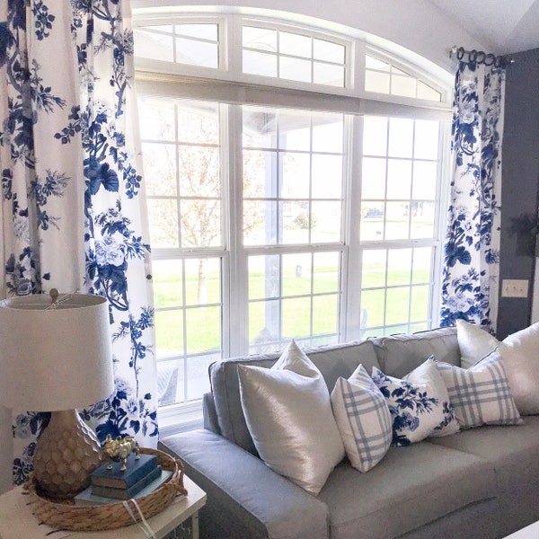 Indigo Curtains - Etsy