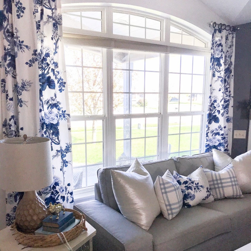 Indigo Curtains - Etsy