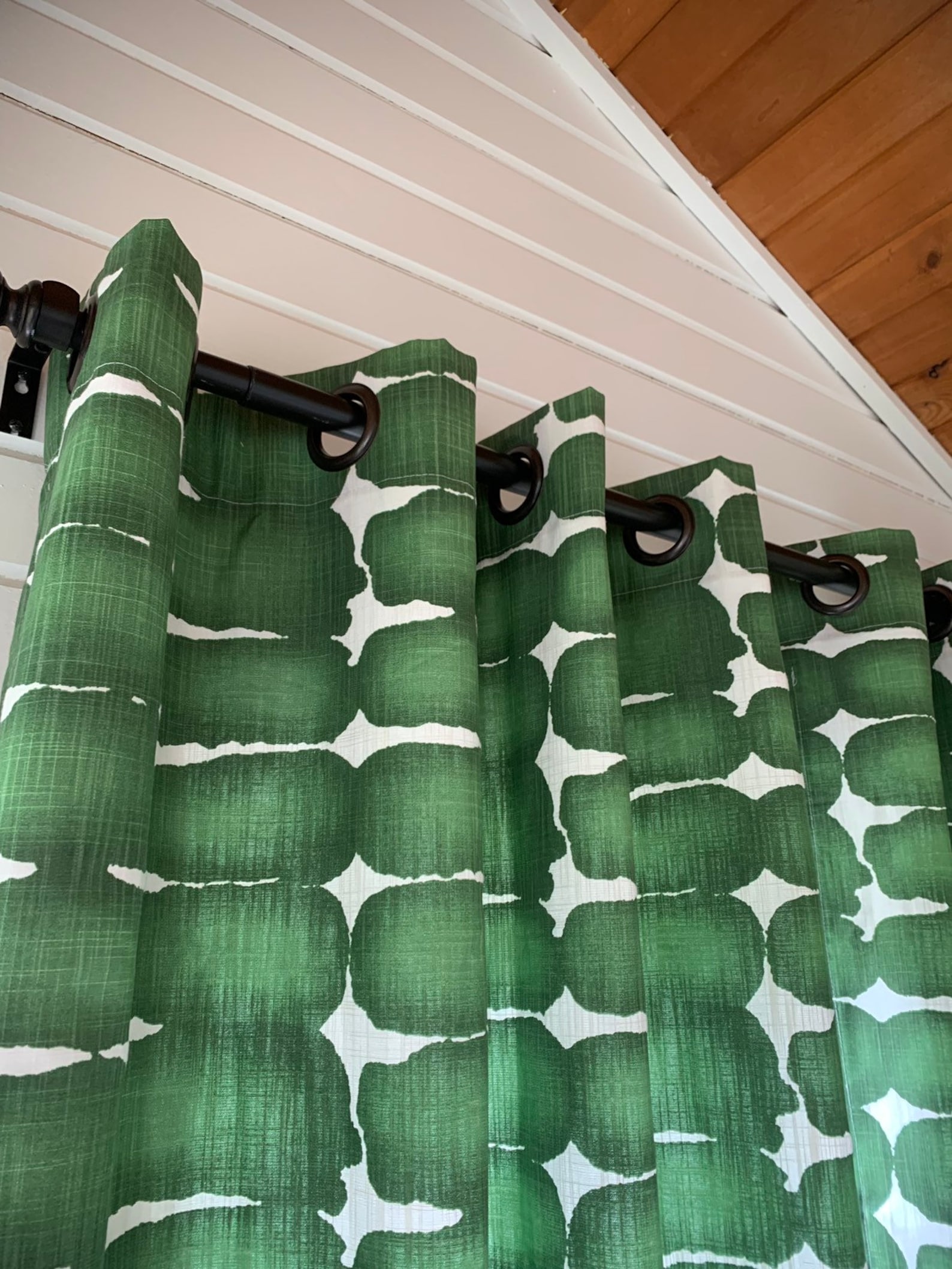 1 Pair of Green Curtain Collection Modern Curtains Window - Etsy