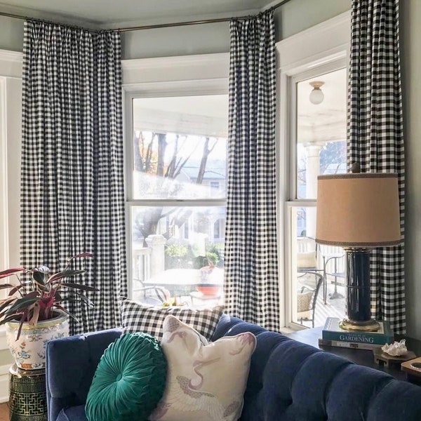 Buffalo Check Curtains - Etsy