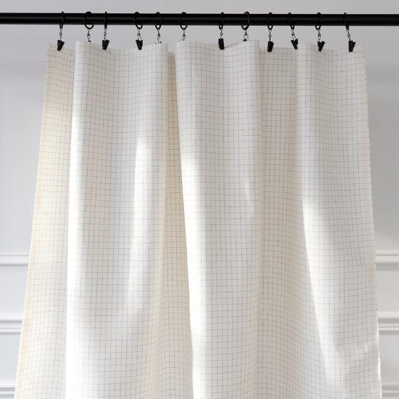 Windowpane Fabric Colored Luxury Linen Blend Window | Etsy