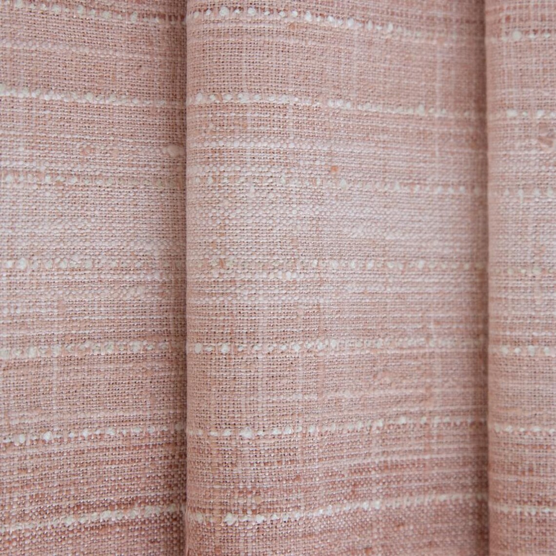 Luxury Linen Blush Pink Drapes Vertical Stripe Curtains | Etsy