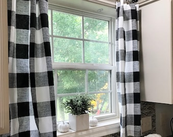 Buffalo Check Curtains - Etsy