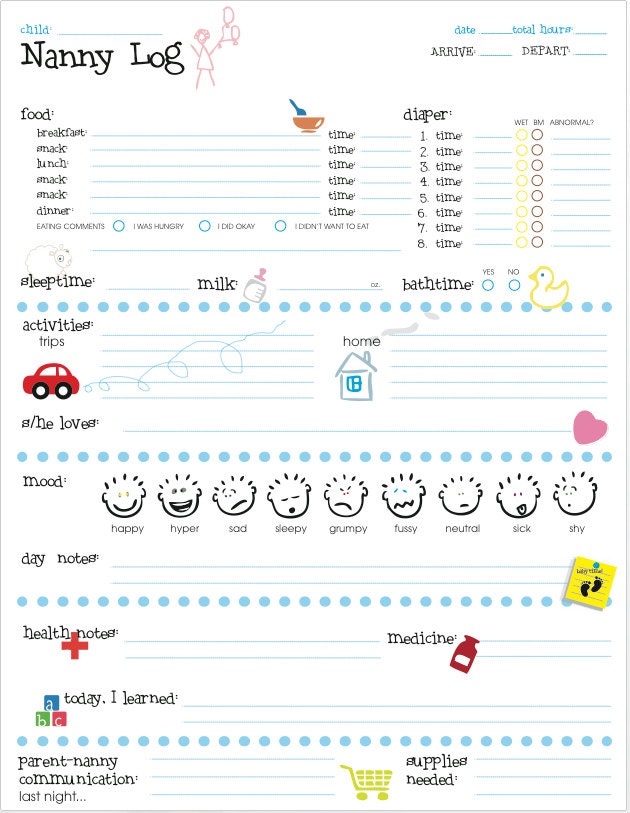 Nanny Log - Etsy